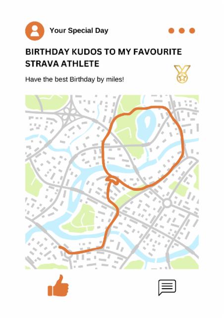 Funny Birthday Card - Strava Running - Favourite Athlete | thortful