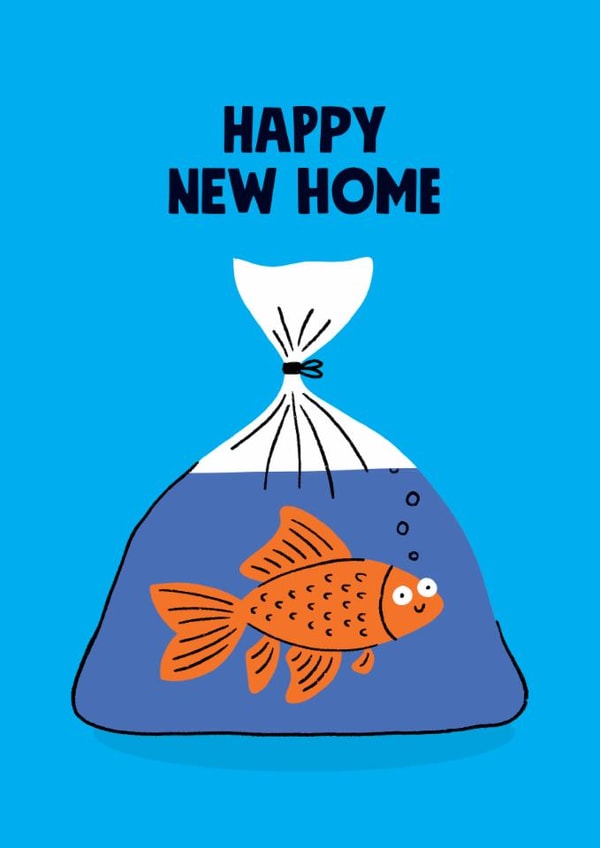Cute New Home Card - Goldfish | thortful