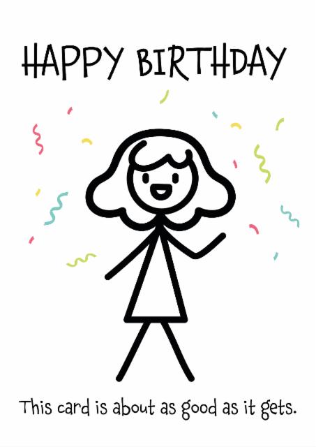 Sarcastic Birthday Card, Funny Birthday Card for friends, Dry Humour ...