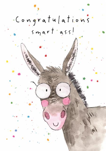 Cute Congratulations Card - Smart Ass - Donkey | thortful