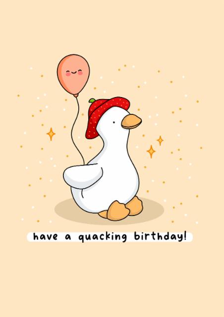 Cute Birthday Card - Quacking Birthday - Duck | thortful