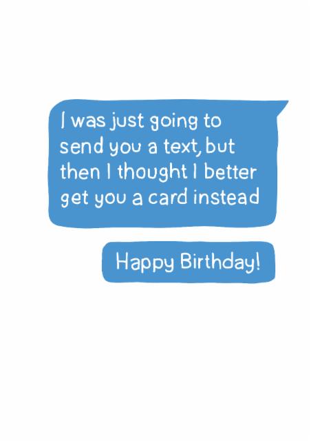 Funny Birthday Card - Text Message | thortful