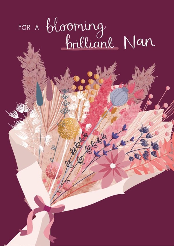 Classic Birthday Card - Blooming Nan - Flowers | thortful