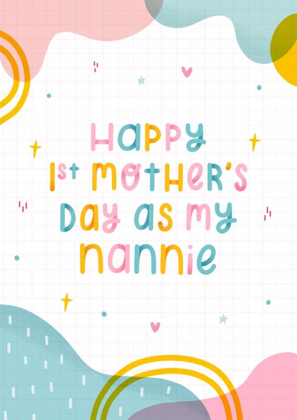 Cute Mother's Day Card - Nannie - First Mothers Day As My Nannie | thortful