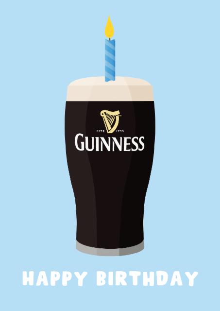 Fun Birthday Card - Guinness Candle - For Him | thortful