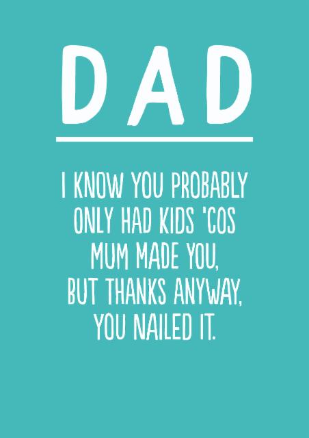 Funny Father's Day Card - Nailed It | thortful