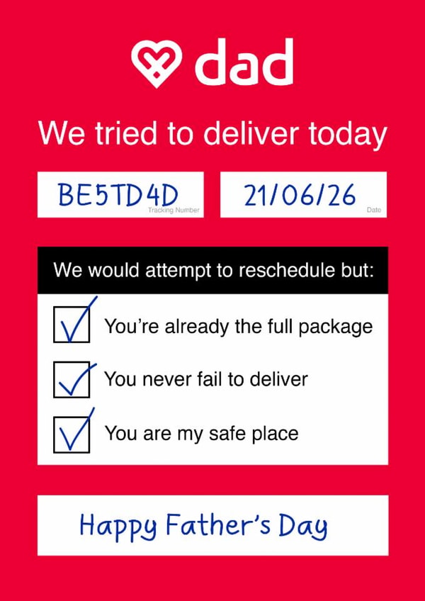 Funny Father's Day Card - DPD Delivery | thortful