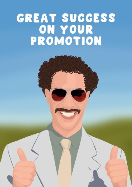 Funny Congratulations Card - Borat - Great Success On Your Promotion ...