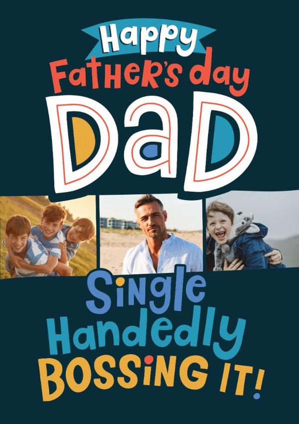 Classic Father's Day Card - Single Dad - Bossing It | thortful