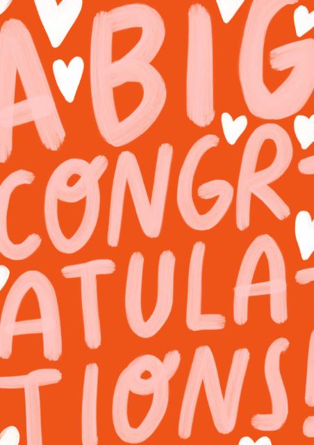 Cute Congratulations Card for Loved One - Lettering - A Big ...
