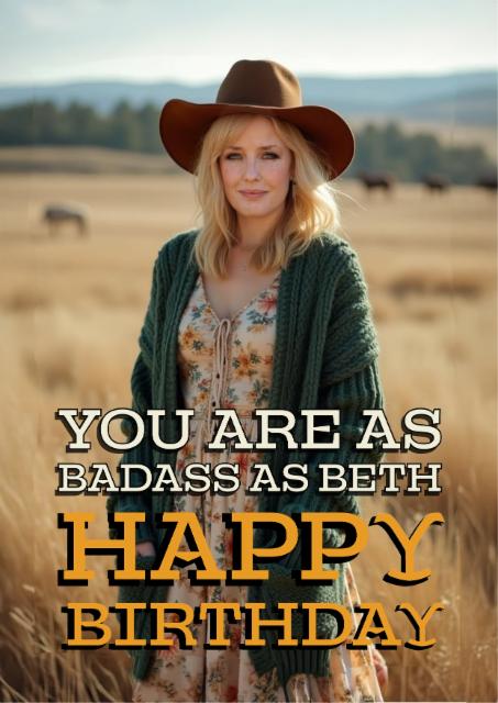 Funny Birthday Card - Beth Dutton - Yellowstone | thortful