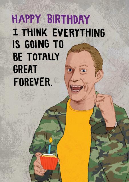 Funny Birthday Card - Peep Show - Jeremy - Totally Great Forever | thortful