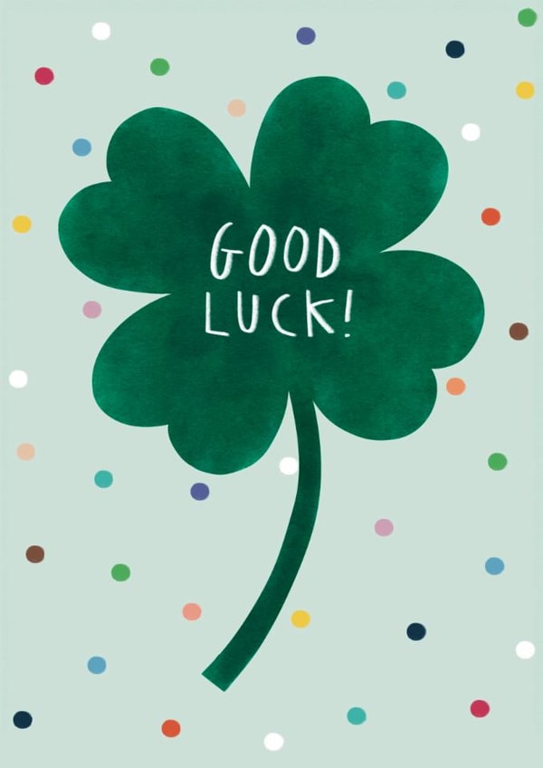 Classic Good Luck Card - Four Leaf Clover | thortful