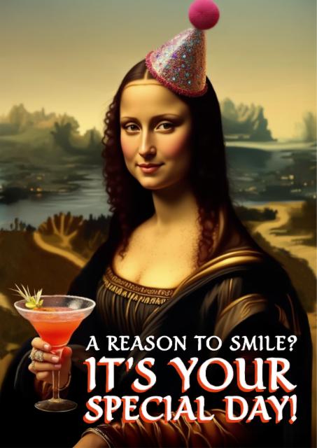Funny Birthday Card - Mona Lisa - Special Day | thortful