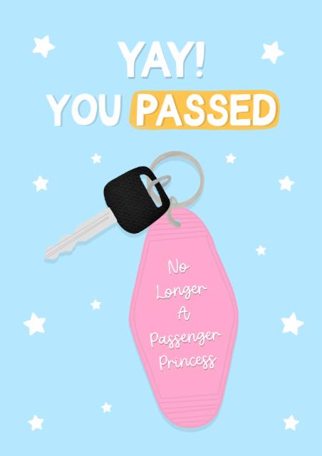 Fun Congratulations Card - Yay You Passed - Driving Test | thortful