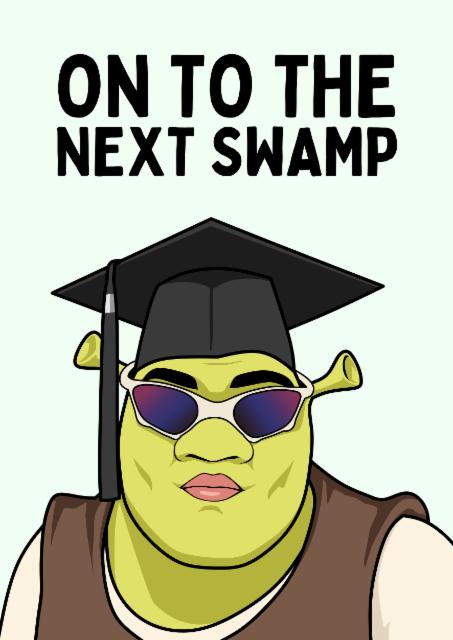 Funny Graduation Card - Shrek - Next Swamp | thortful