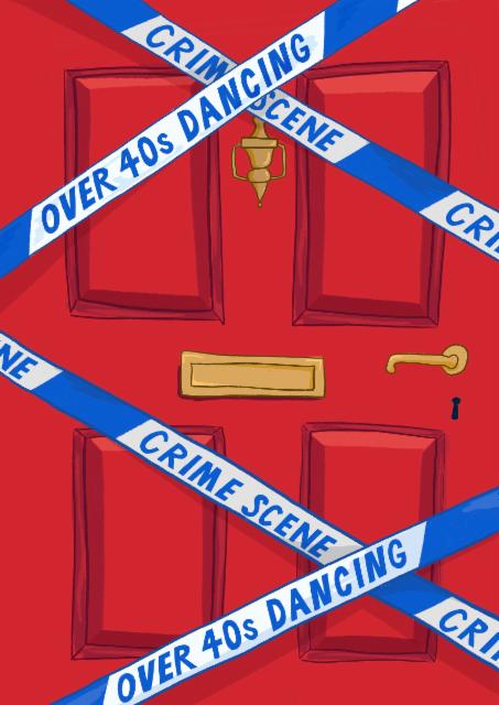 Funny Birthday Card - Crime Scene Tape - Over Forties Dancing - House ...