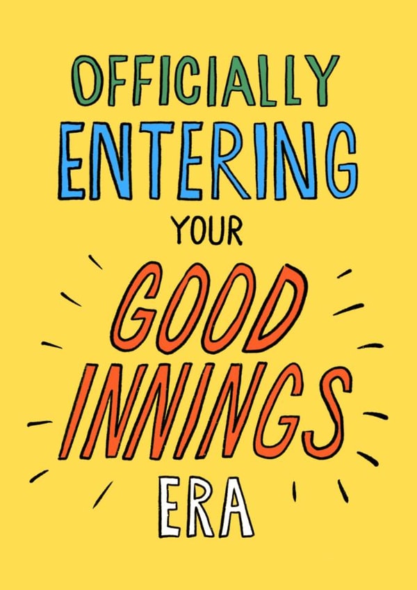 Funny Birthday Card - Good Innings Era | thortful