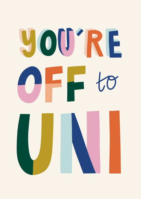 Classic Good Luck Card - Off To University | thortful