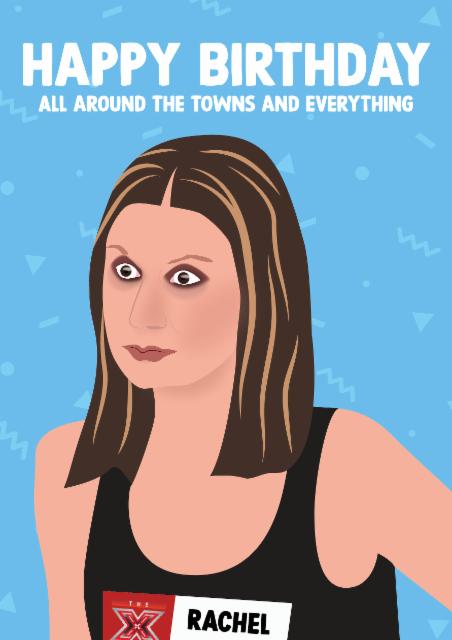 Funny Birthday Card - Rachel - The X Factor | thortful