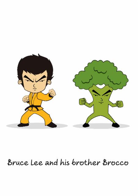 Funny Birthday Card - Bruce Lee - Broccoli | thortful