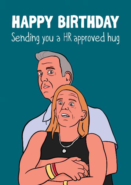 Funny Birthday Card - Coldplay Couple - HR Approved Hug | thortful