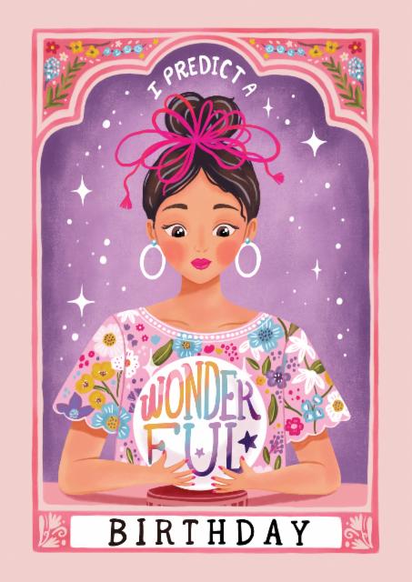 Pretty Birthday Card - For Her - Fortune Teller - Wonderful Birthday ...