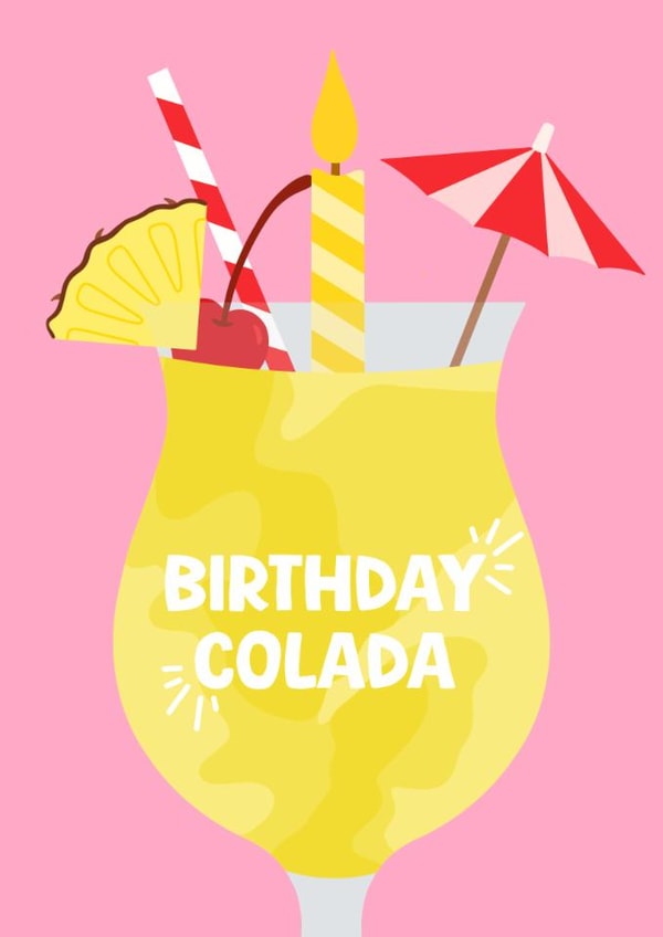 Fun Birthday Card - Pina Colada - For Her | thortful