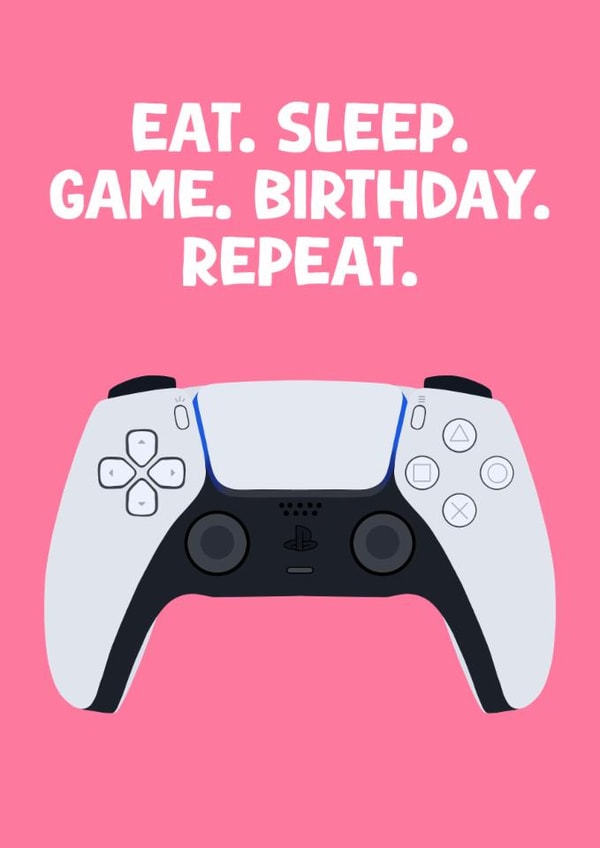 Fun Birthday Card - Playstation Controller - For Her | thortful