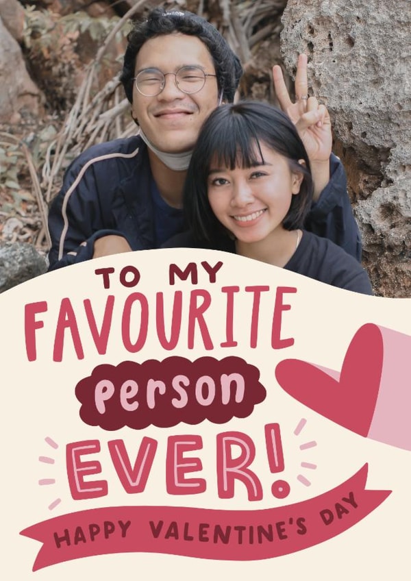 Classic Valentine's Day Card - Favourite Person Ever | thortful