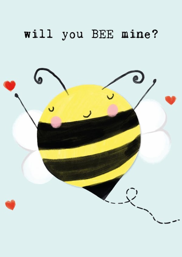Cute Valentine's Day Card - Will You Bee Mine? - Bee | thortful