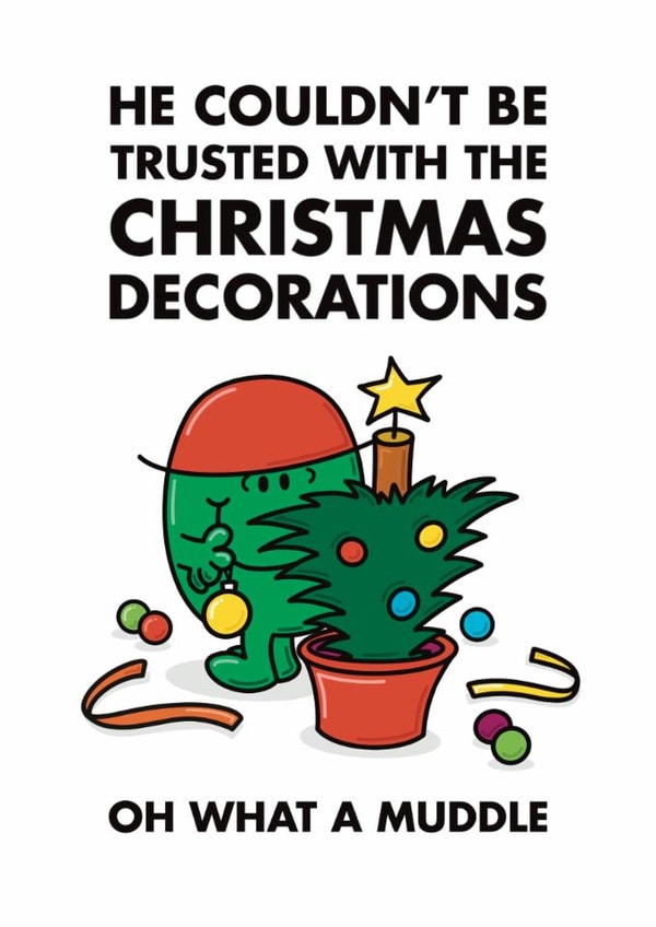 Cute Christmas Card - Mr. Men - He Couldn't Be Trusted With The ...