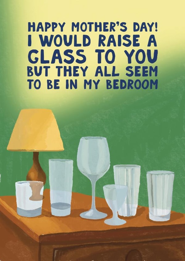 Funny Mother's Day Card - Bedroom Glasses | thortful