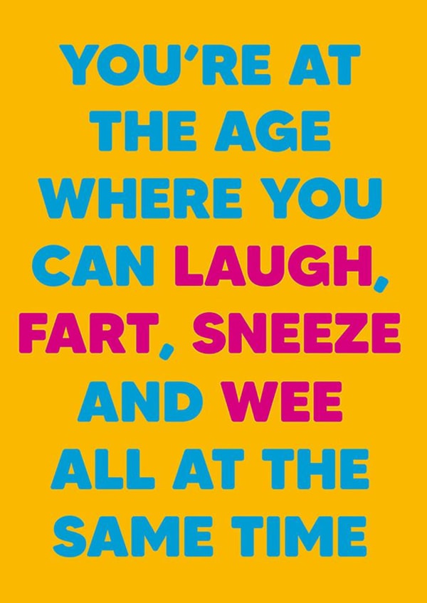 Funny Birthday Card - Fart, Sneeze And Wee | thortful