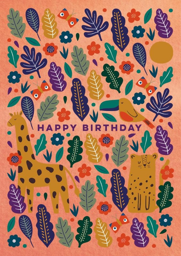Classic Birthday Card - Jungle - Wild Animals | thortful