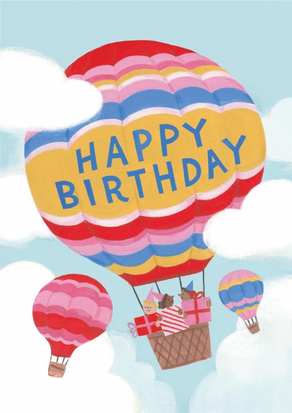 Cute Birthday Card - Hot Air Balloon - Gifts | thortful