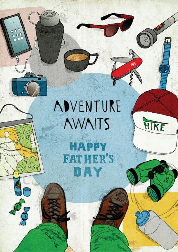Classic Father's Day Card - Adventure Time - Camping | thortful