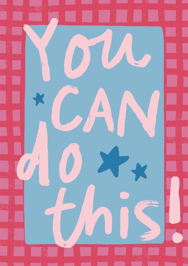 Classic Good Luck Card - You Can Do This! - Stars | thortful