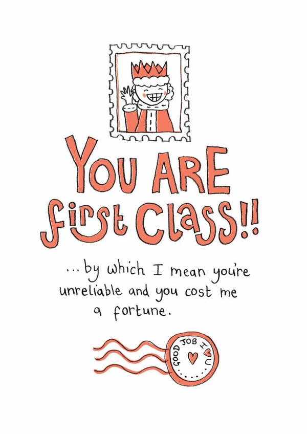 Funny Anniversary Card - You Are First Class | thortful