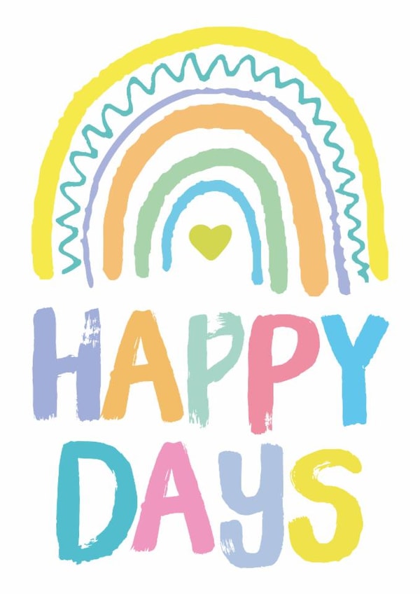 Classic Congratulations Card - Happy Days - Rainbow | thortful