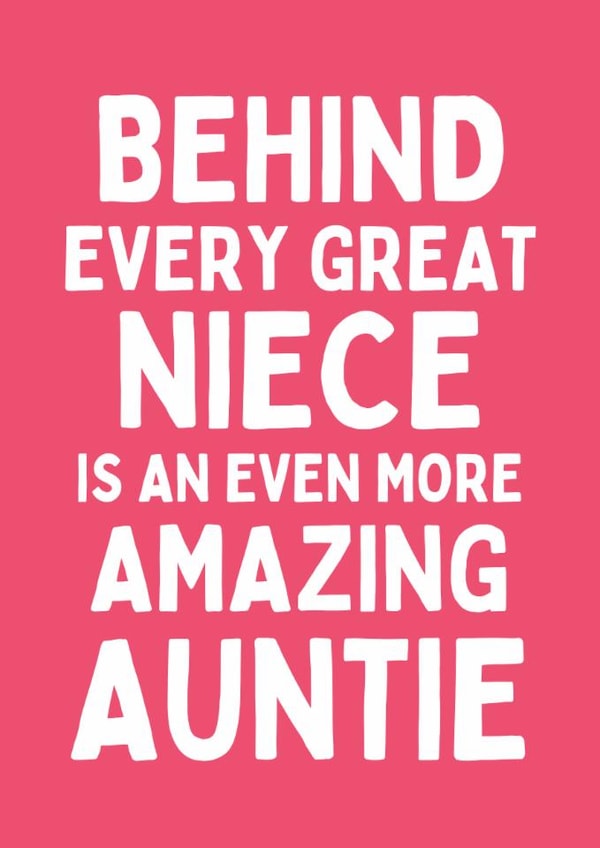 Funny Birthday Card - For Niece - Even More Amazing Auntie | thortful