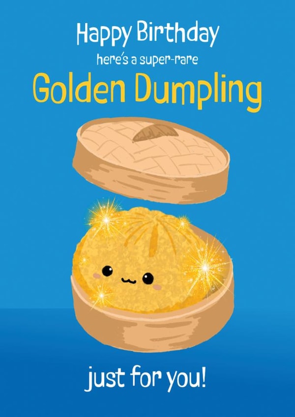 Cute Birthday Card - Golden Dumpling | thortful